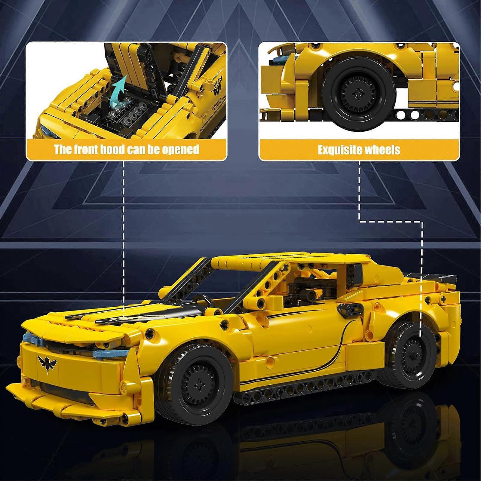 Mould King Bumblebee Car Building Block Kits, Pull Back Drag Race Toy ...