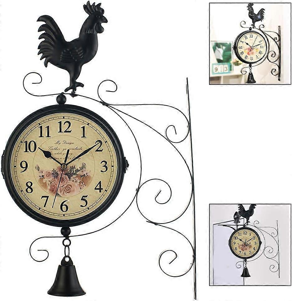 Garden Clock Weatherproof Outdoor Retro Clocks Outdoor Wall Clock ...