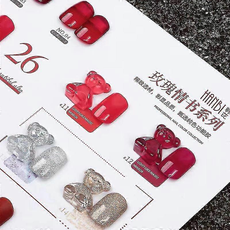 Hanbi 26 Color Rose Red Gel Nail Polish Nail Uv Gel Varnish Soak Off ...