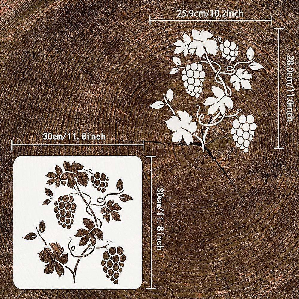 1pc Grapevine Stencil 30x30cm Small Grape Wall Stencil Template Classic ...