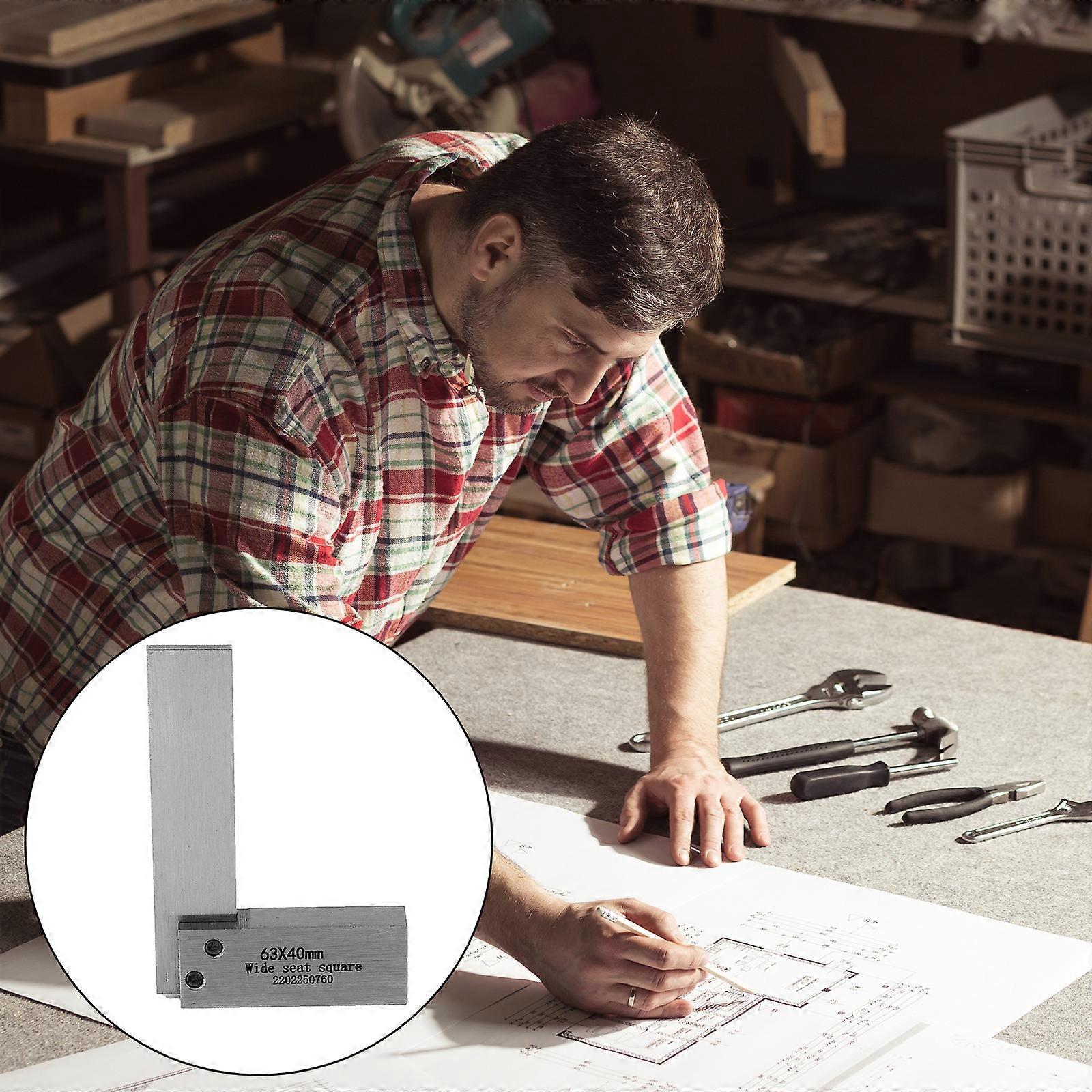 Wide Base Square L-Type Measuring Tool 90 Degree Right Angles ...