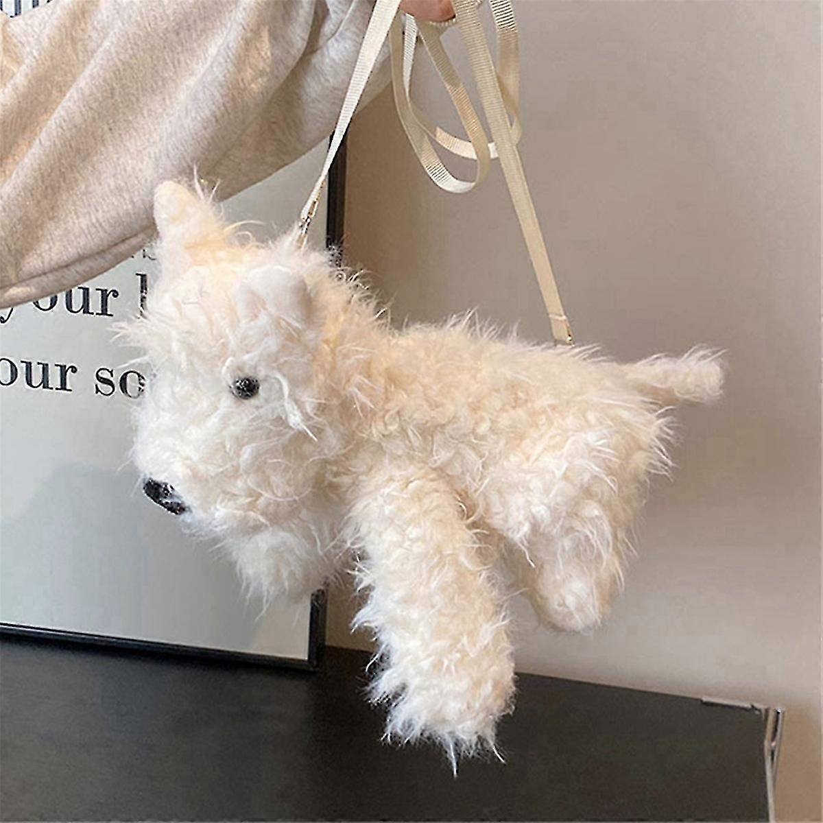 Cartoon Sausage Dog Crossbody Bag -Plush Doll Shoulder Backpack with ...