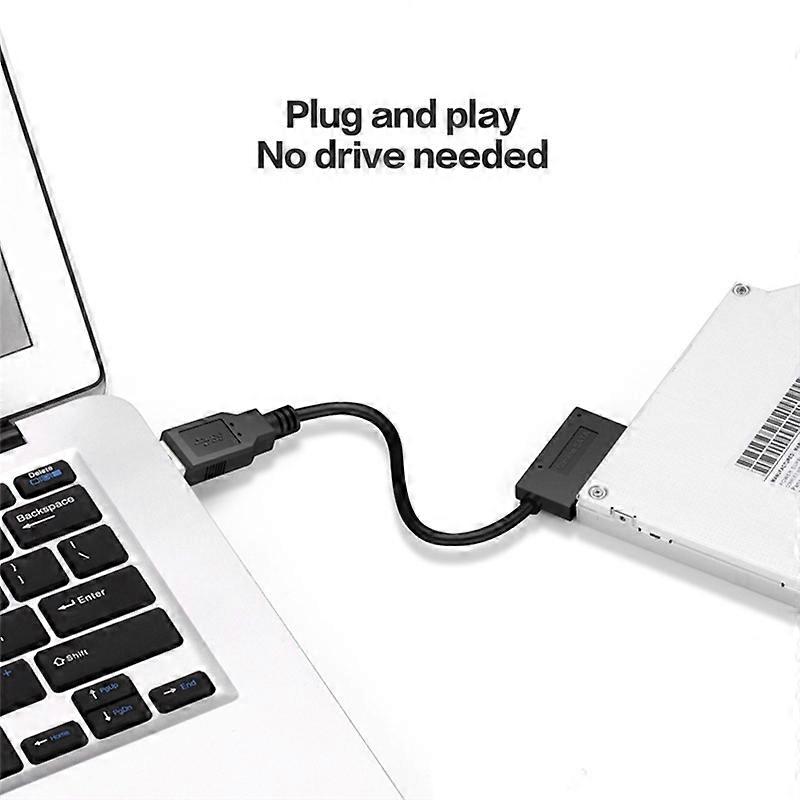 35CM USB Adapter PC 6P+7P CD DVD Rom SATA to USB 2.0 Converter Slimline ...