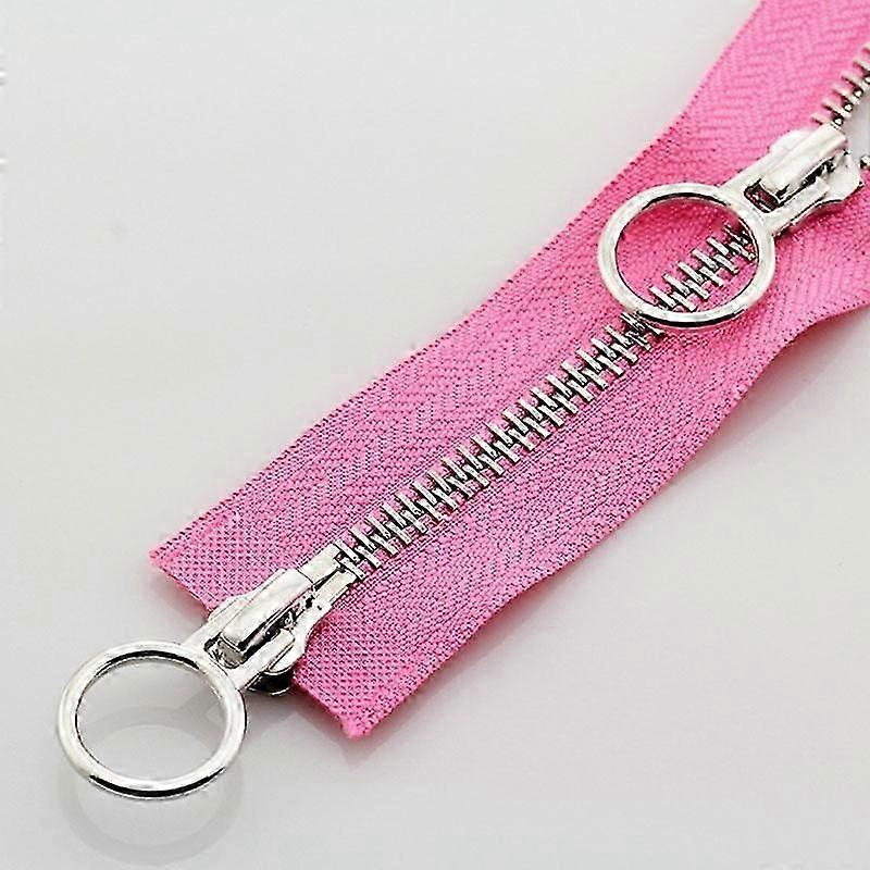 5# 70/90cm Metal Zipper Double Slider Round Ring Zipper For DIY Sewing ...