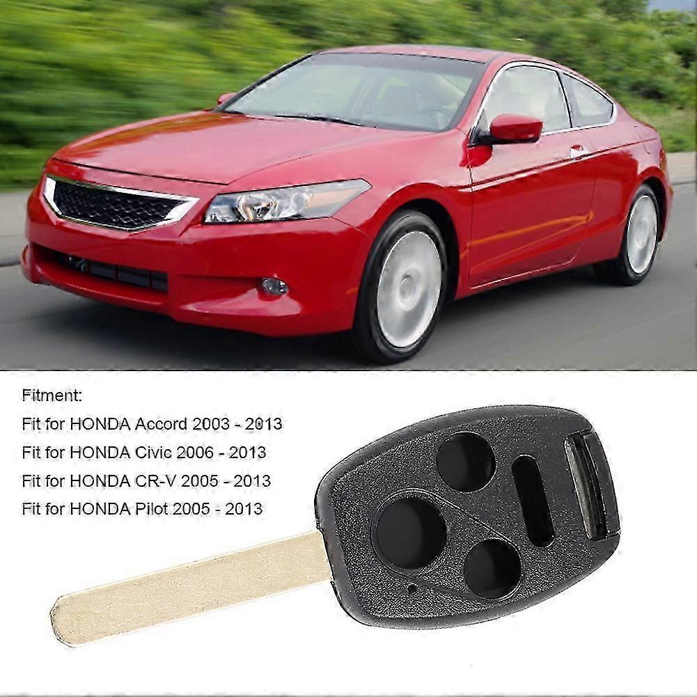3+1 Button Keyless Remote Key Cutting Blade Replacement Shell for Honda ...