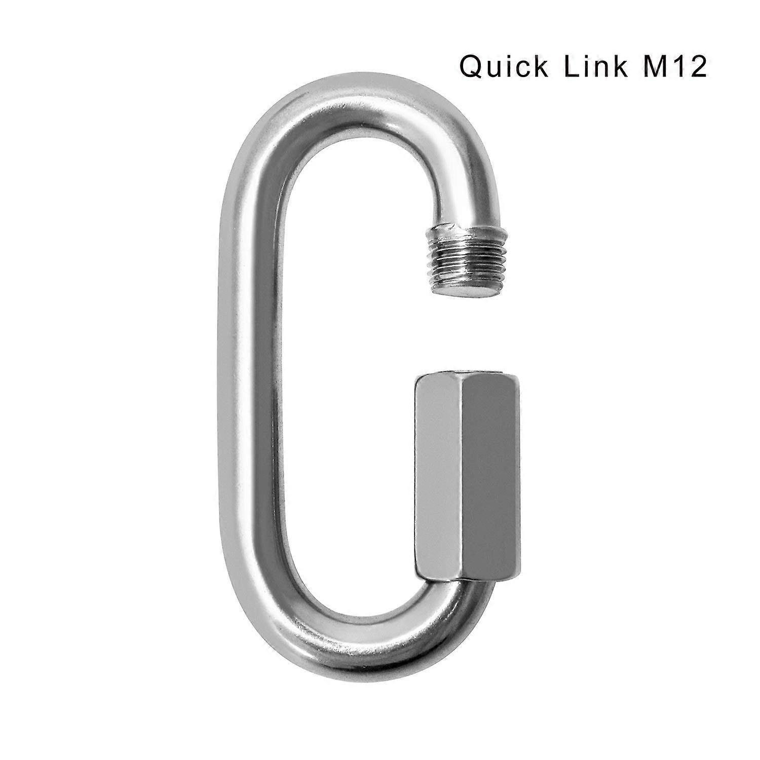 Quick Link M12 chain connector, 304 stainless steel heavy-duty D-lock ...