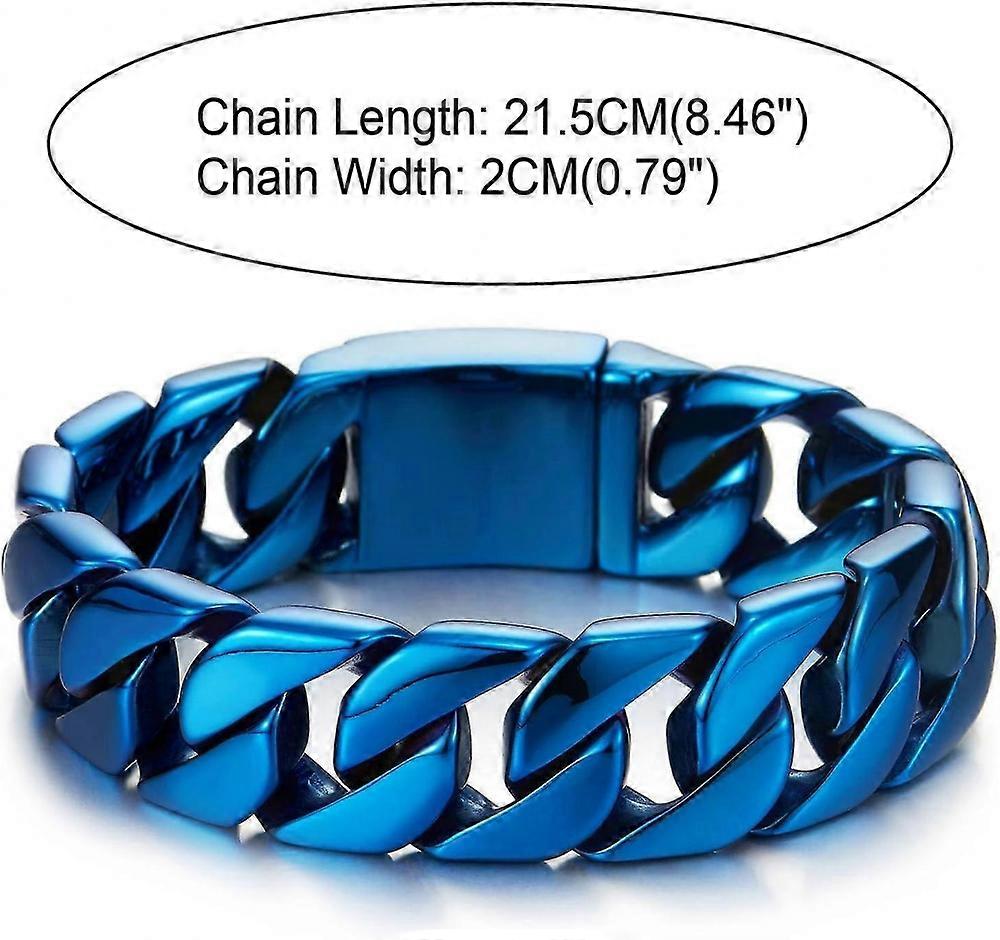 Large Masculine Style Stainless Steel Curb Chain Men's Bracelet G metal ...