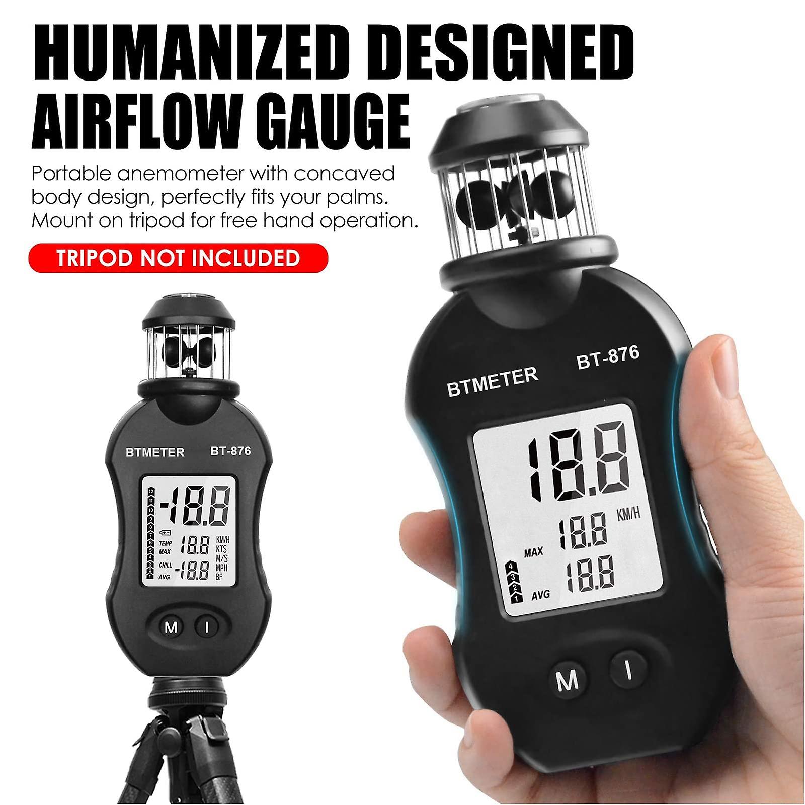 (Newest anemomete) digital cup anemometer air flow meter for measuring ...