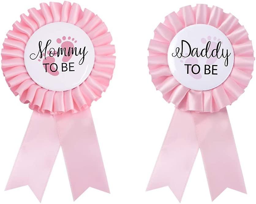 Daddy To Be & Mom To Be Tinplate Badge Pin - Baby Shower Button New Dad ...