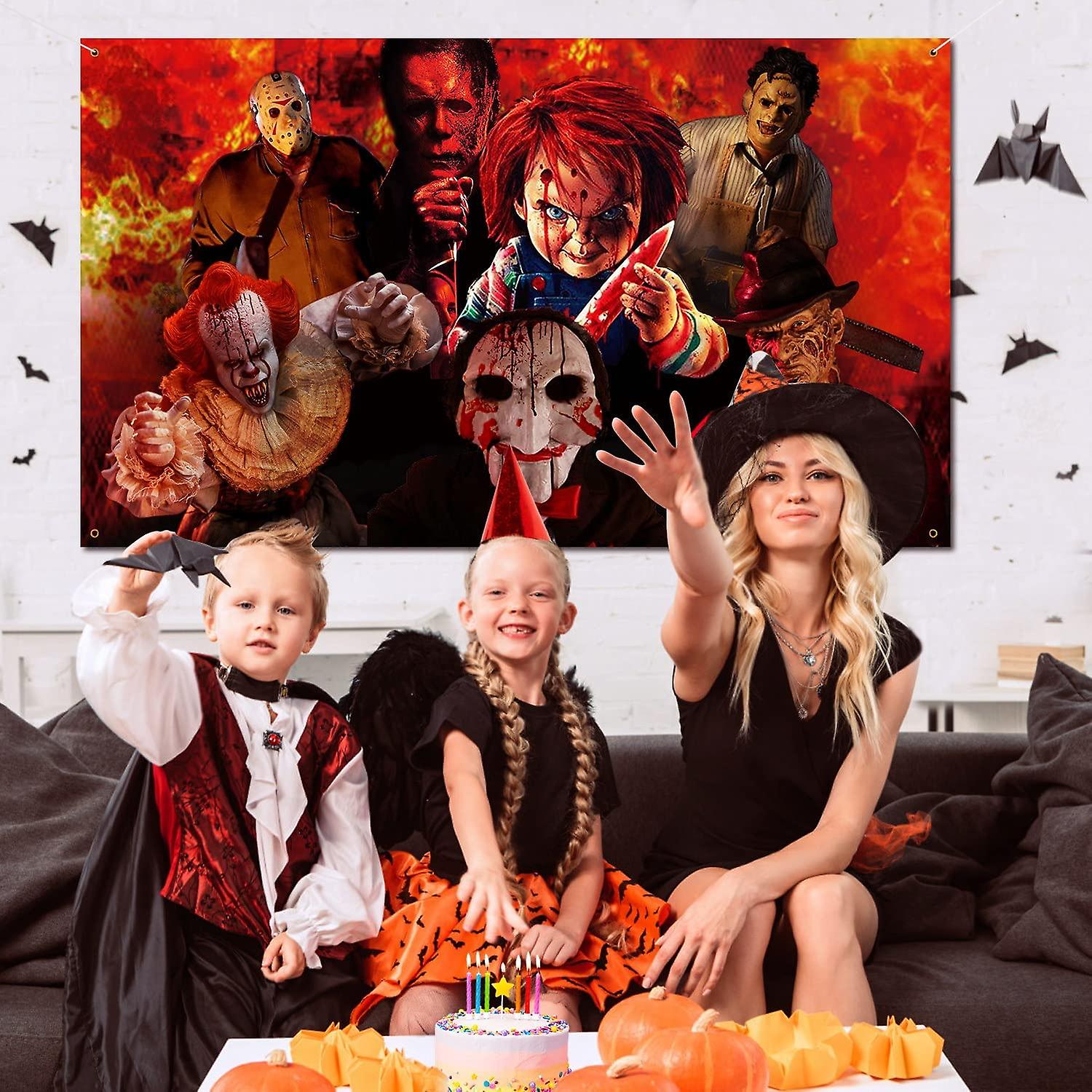 Horror Movie Character Backdrop Banner Horror Decor For Birthday ...