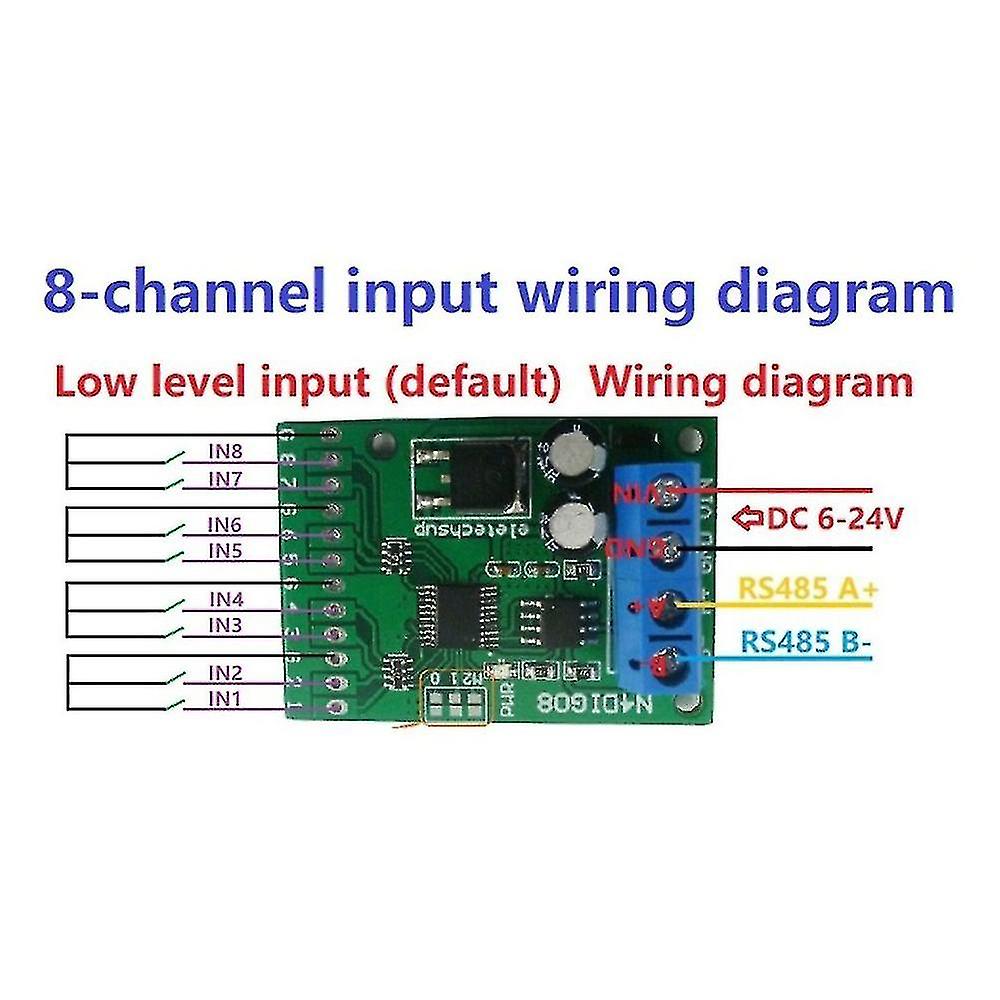 8ch Input/output Digital Switch Ttl Lvttl Cmos Rs485 Io Control Module Modbus Rtu Board For Plc ...