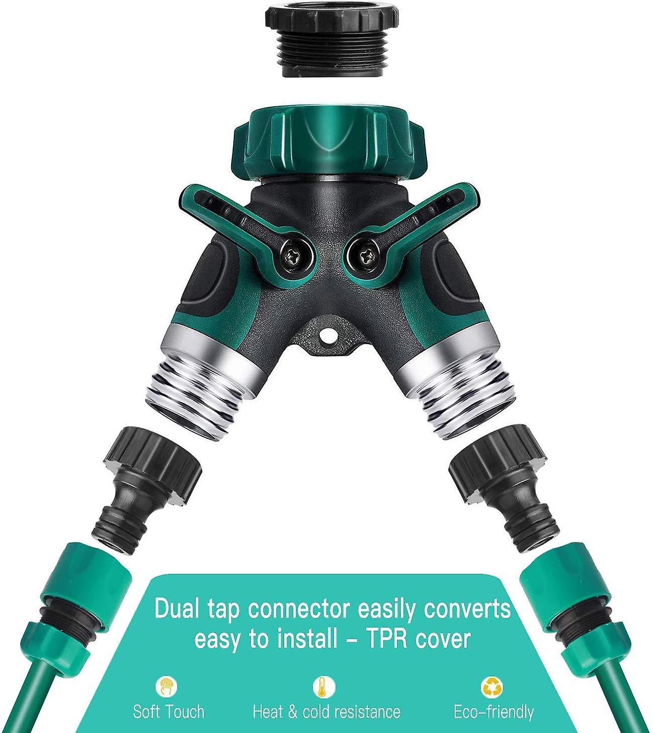 2 Way Hose Splitter, Garden Hose Splitter, 3/4” and 1/2” 2 Way ...