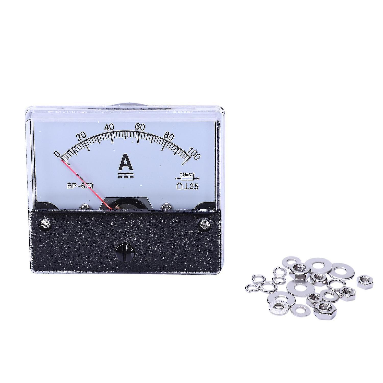 Analog Ammeter Aexit DC 0-300A - Panel Mount Current Tester DH-670 ...