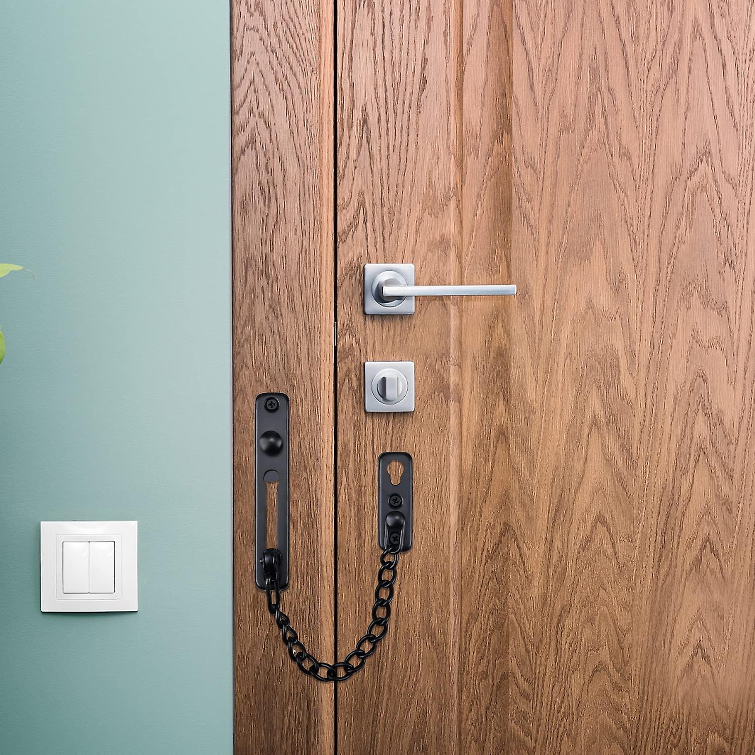 Black Door Chain Door Security Chain Chain Lock Stainless Steel Door ...