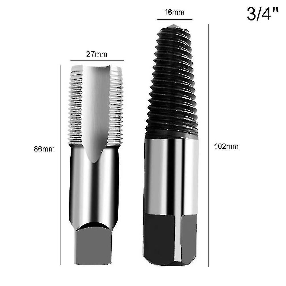 1/2 3/4inch Pipe Thread Repair Tap Broken Screw Extractor Hardware ...