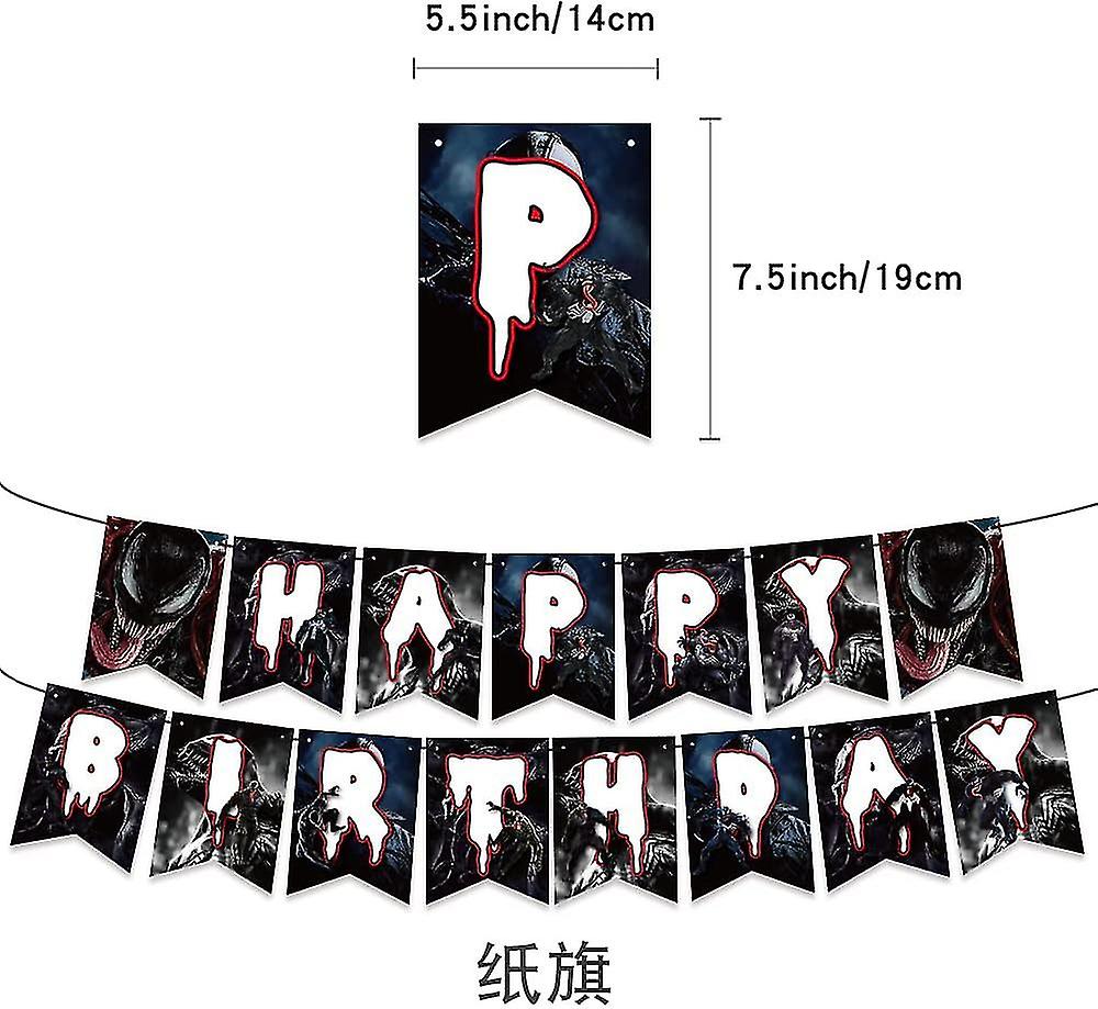 Venom Happy Birthday Party Decorations Birthday Party Supplies For ...
