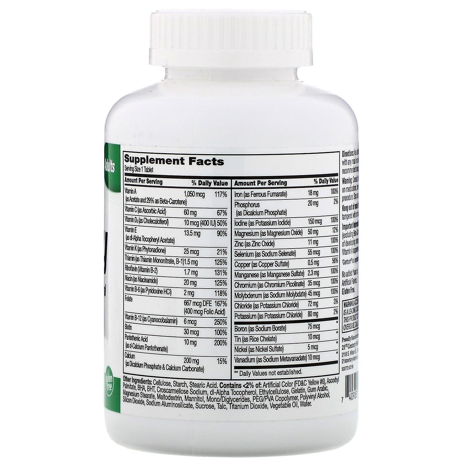 21st Century, Sentry, Multivitamin & Multimineral Supplement, 300 ...