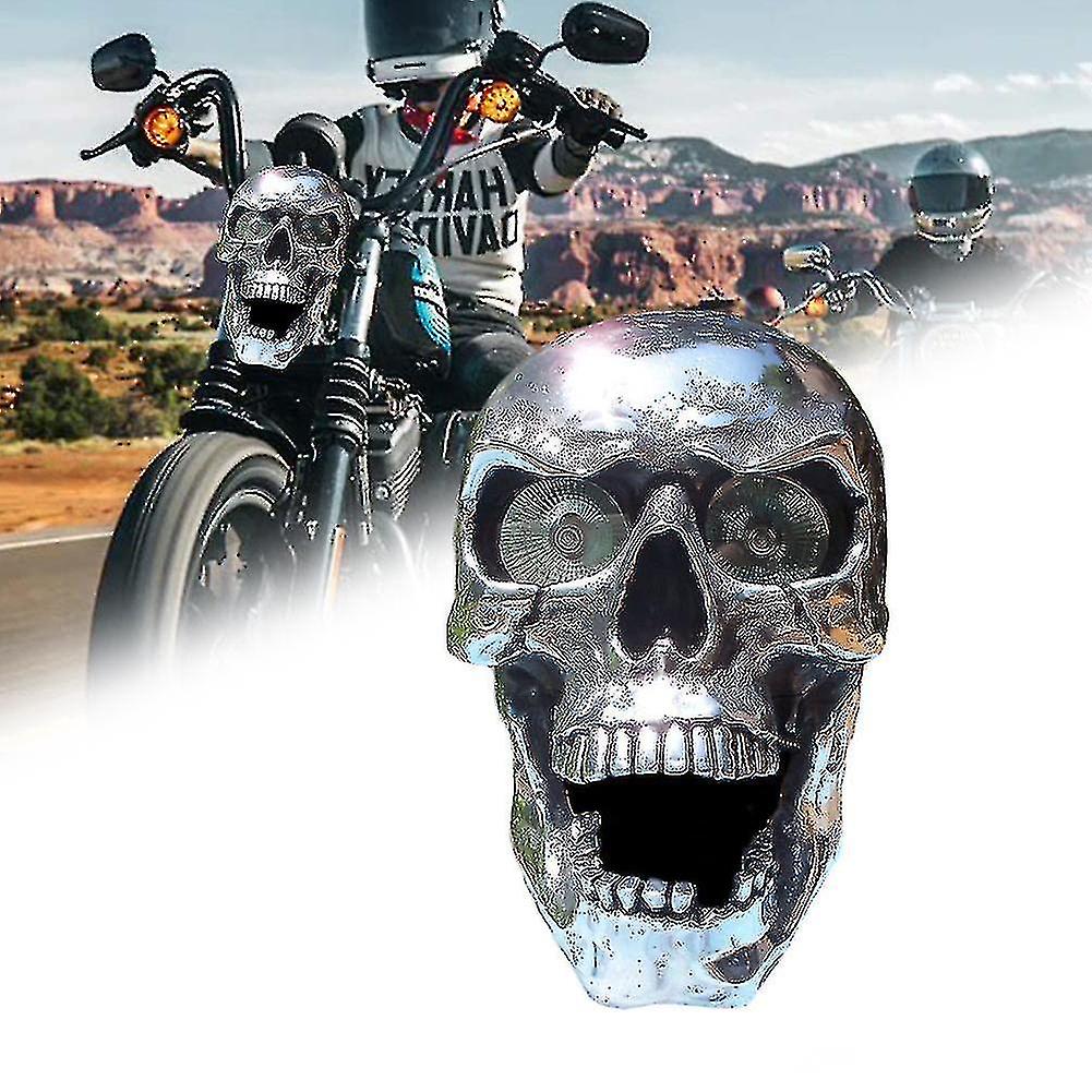 Fashion Halloween Led Motorcycle Resin Skull Headlight Motorbike High ...