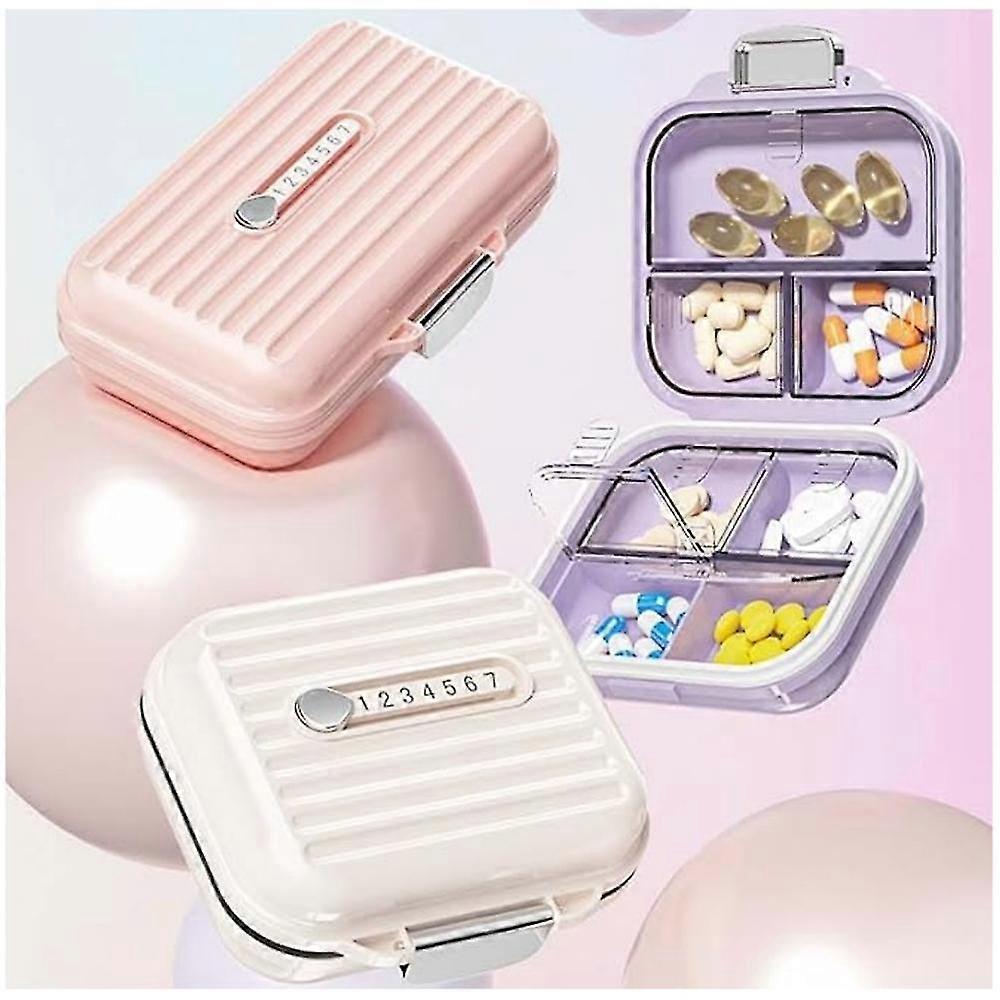 Mini Portable Pill Box, 2024 New 7 Compartments Daily Medicine Pill ...