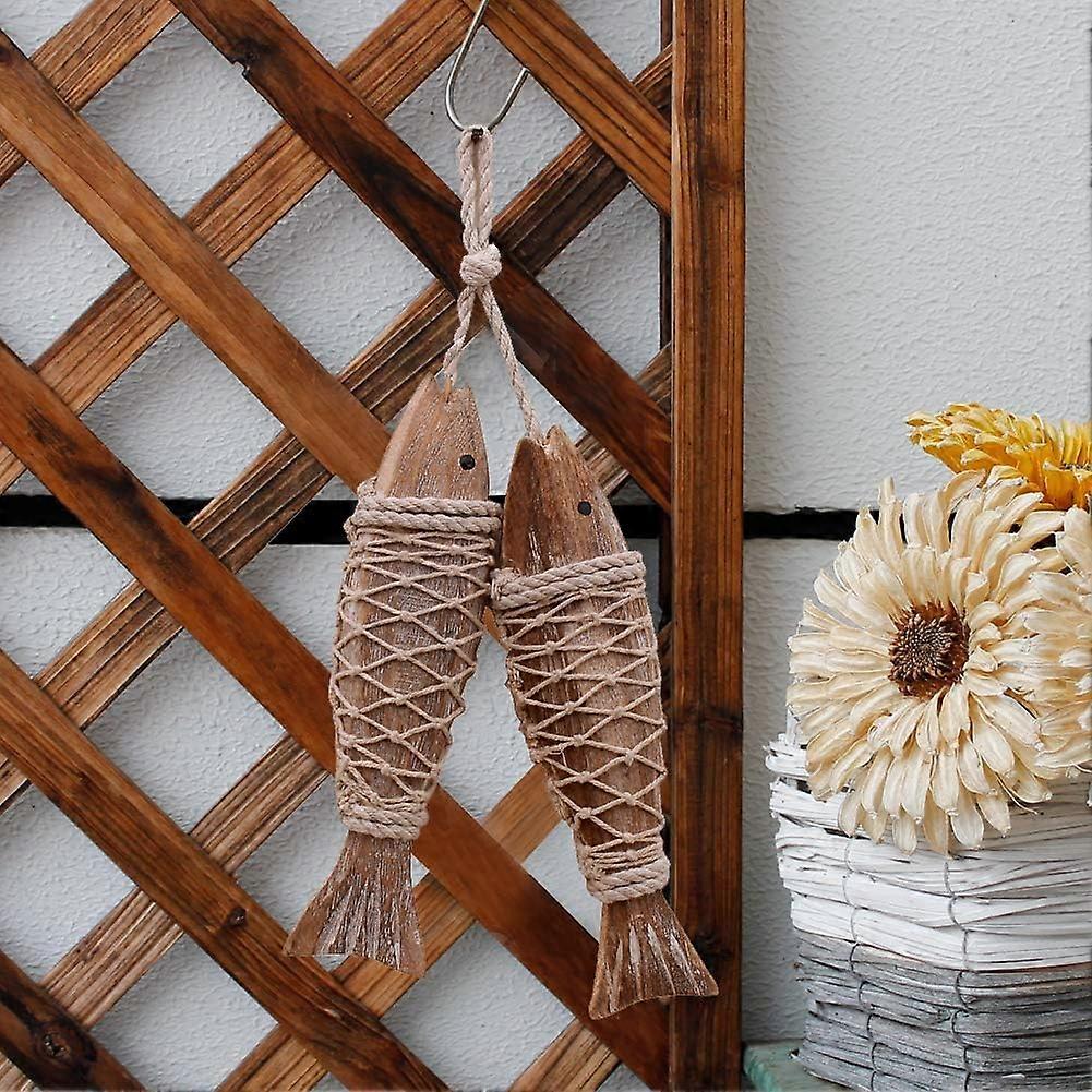 Antique Wood Fish Decor Decorative Wooden Hanging Fish Nautical Indoor ...