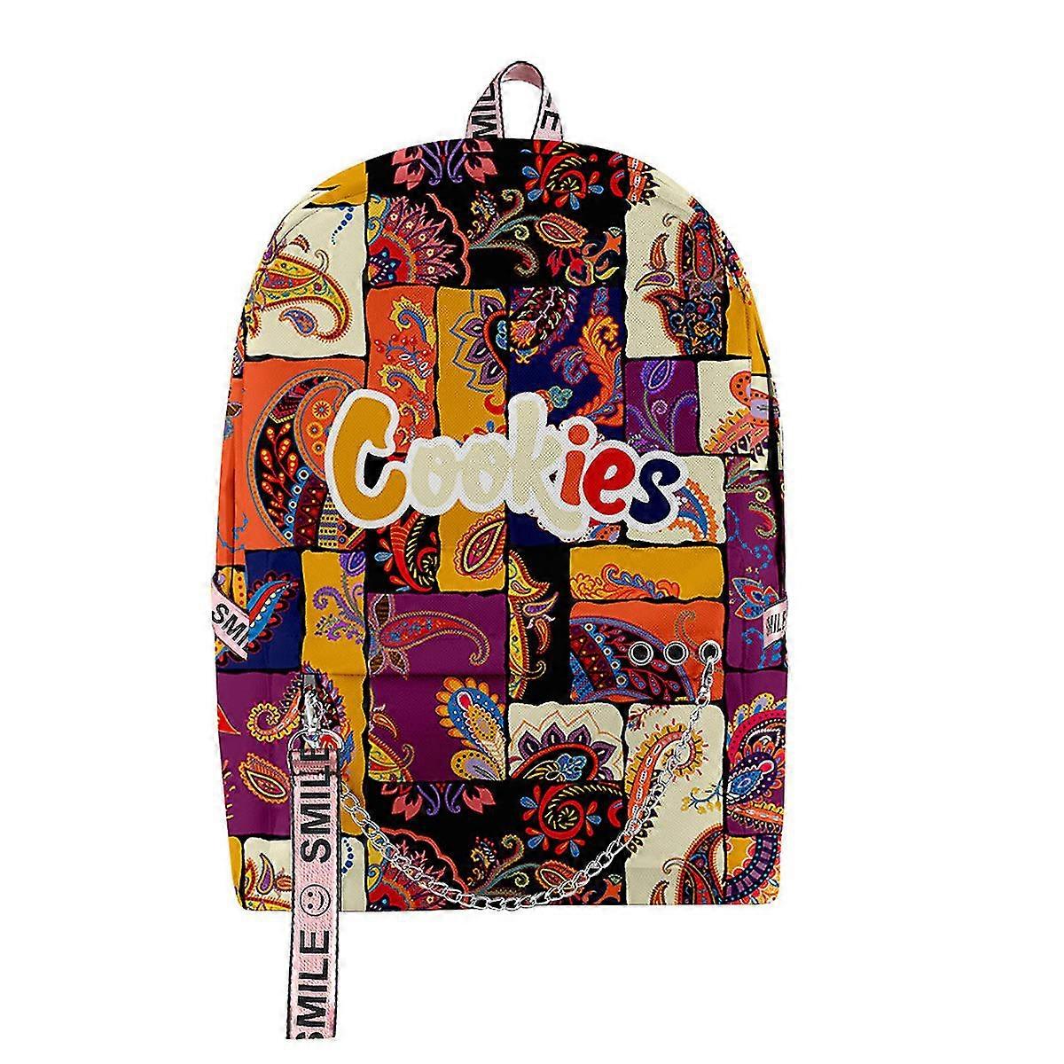 Ins Cookies Backpack Oxford Casual School Bag 3d Print Durable Travel ...