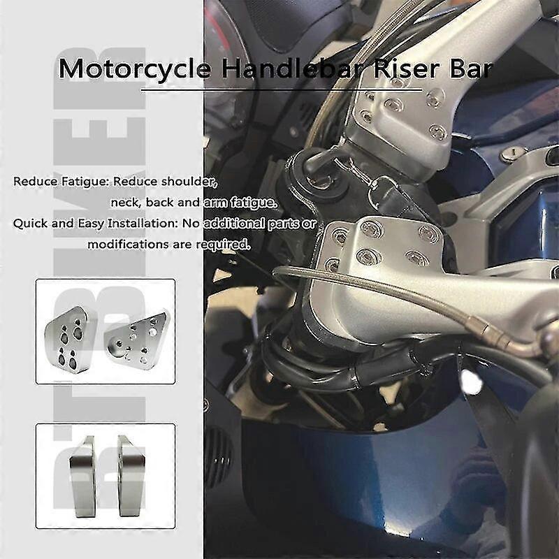 Motorcycle Silver Handlebar Riser For BMW R1100R R1100RT R1150R R1150RT ...