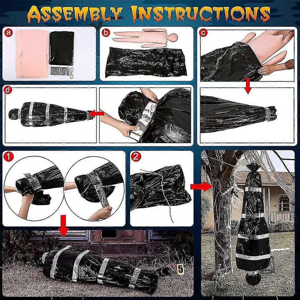 Halloween Decor Dead Victim Prop Party Creepy Prop Scary Fake Corpse In ...