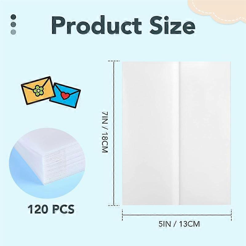 120Pcs Pre-Folded Vellum Paper, Printable Vellum Jackets Translucent ...