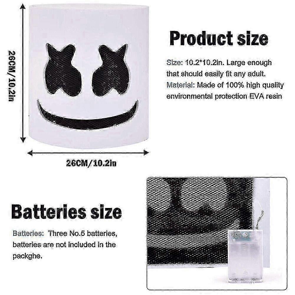 Marshmello Dj Mask Halloween Cosplay Mask E | Fruugo UK