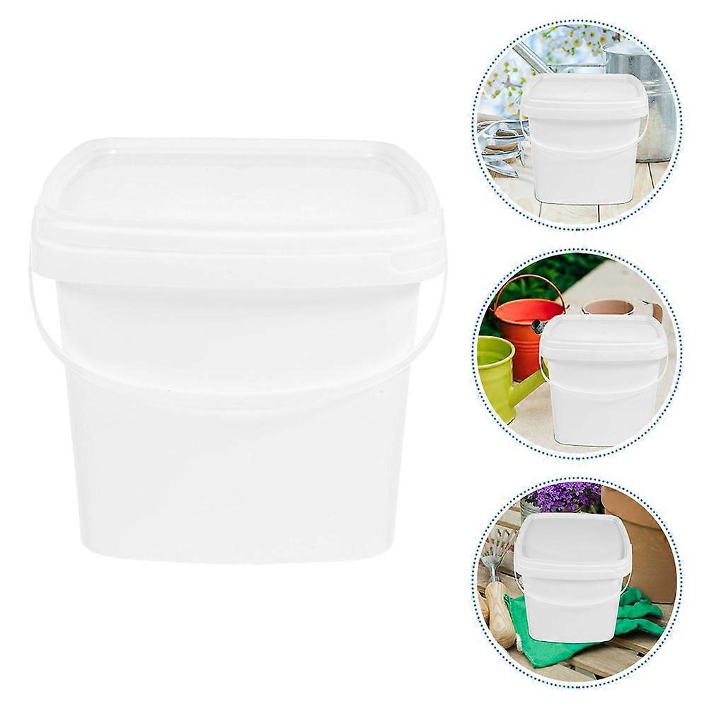 Plastic Bucket with Handle and Lid Reusable Water Bucket Container ...