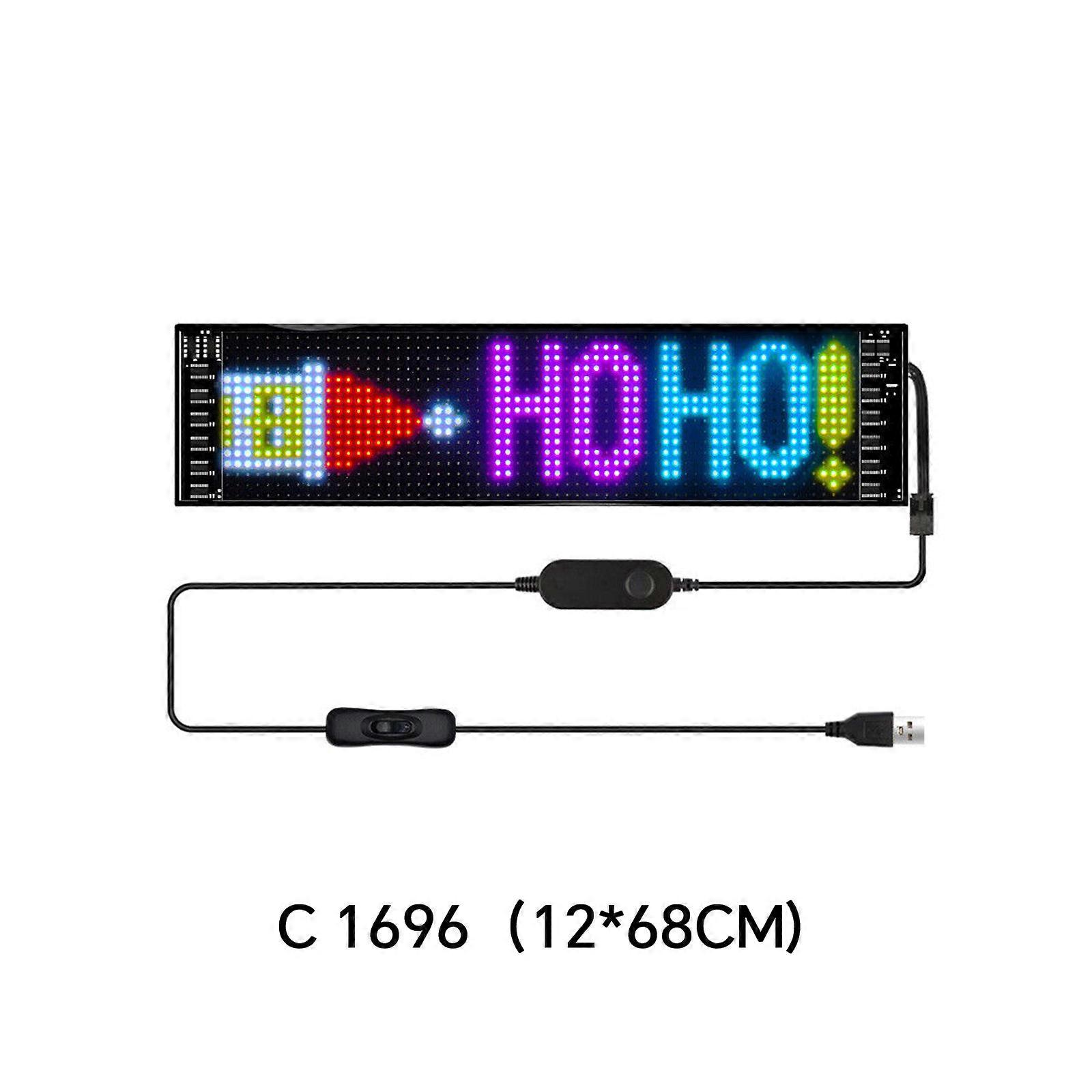Bluetooth App LED RGB Display Message Scrolling Sign Board Ultra-thin ...