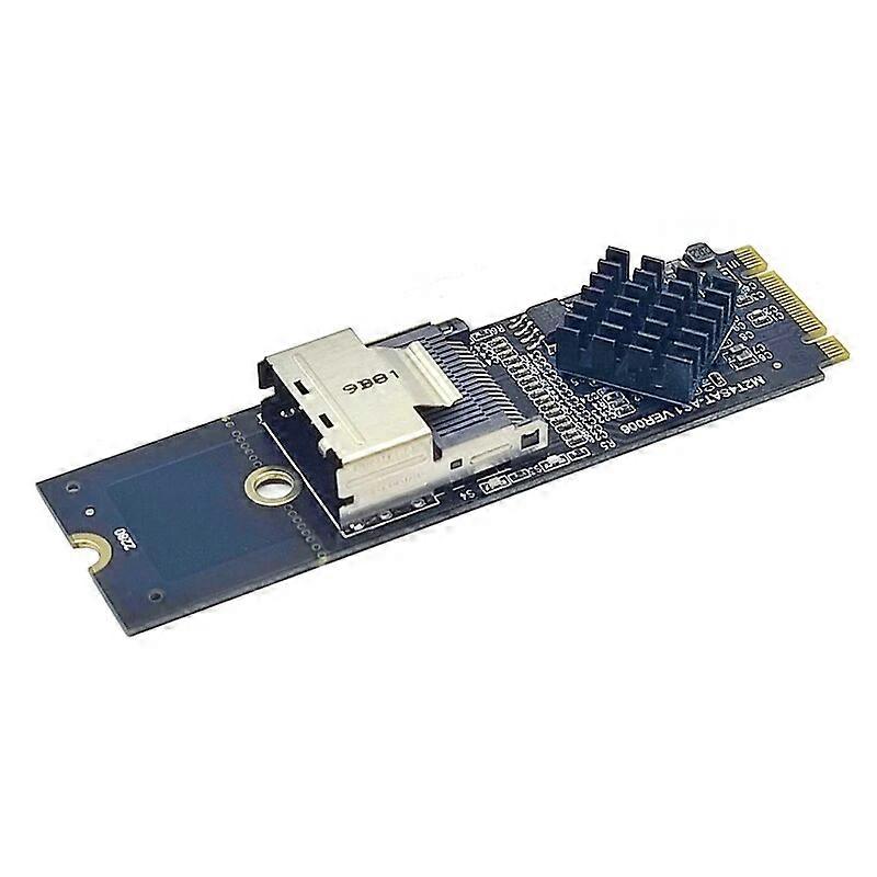 NEW M.2 NVME to Mini SAS SFF-8087 Expansion Card Support 4 Port SATA3.0 ...
