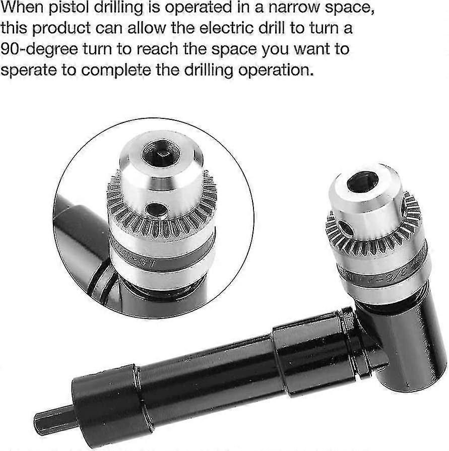 Right Angle Drill Chuck, Self-tightening 90 Right Angle Chuck, Electric ...