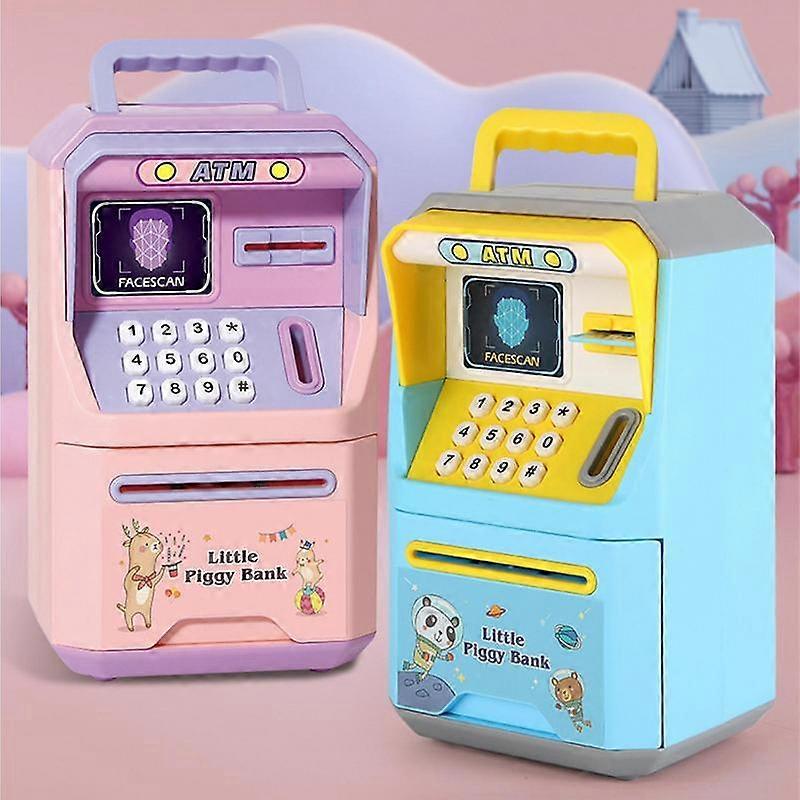 Mini ATM Machine Toy Electronic Bank Password Box Simulated Face ...