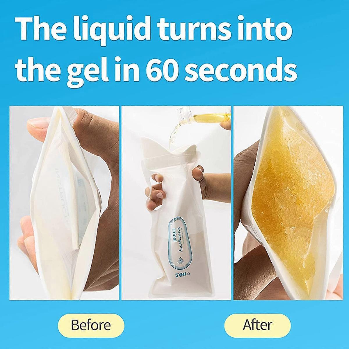 20PCS Disposable Urine Bags, 700ML Urine Bags for Travel Camping ...