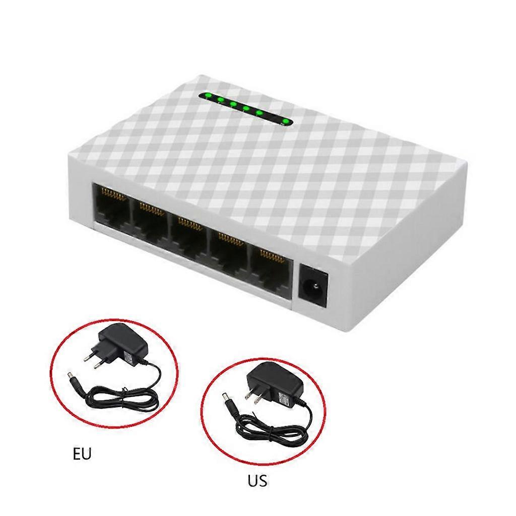 LAN- Fast- Desktop-Switch RJ45 Network Gigabit 5-Port 1000Mbps Ethernet ...