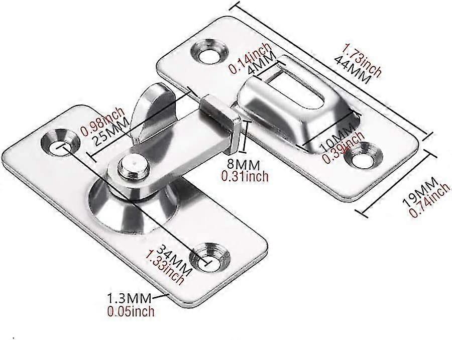 Door Hasp Latch 90 Degree, Stainless Steel Safety Angle Locking Latch ...