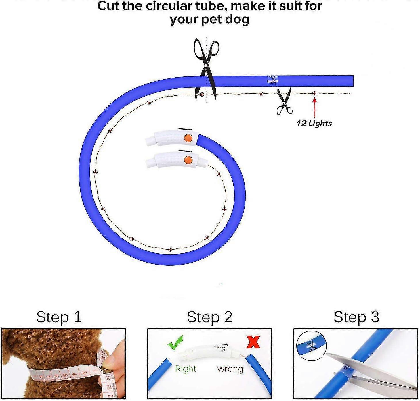 Led Dog Collar, Lighted Dog Necklace For Your Dog Walking At Night ...