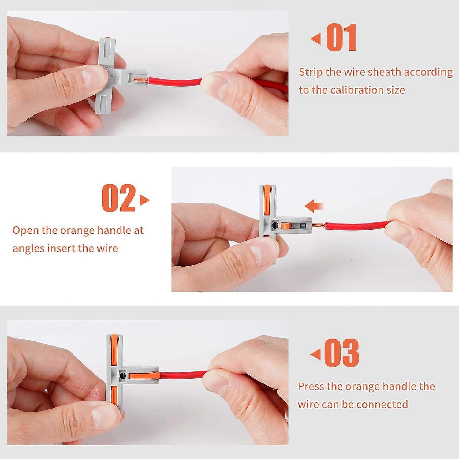 30 PCS Compact Wire Connectors, Electrical Connector Block, T ...