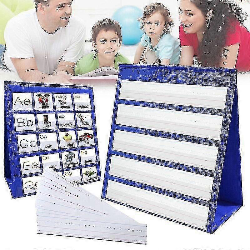 Desktop Pocket Chart Double-sided And Self-standing Mini Pocket Chart ...