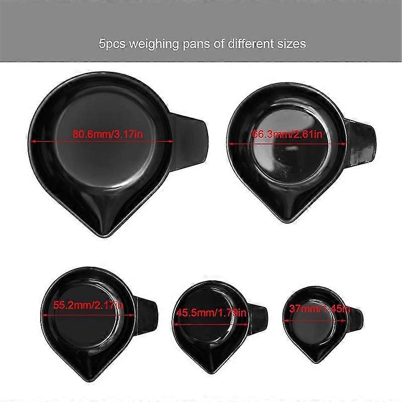 5 Sizes Weighing Powder Pans Scale Pan Narrow Spout Plastic Weighing ...