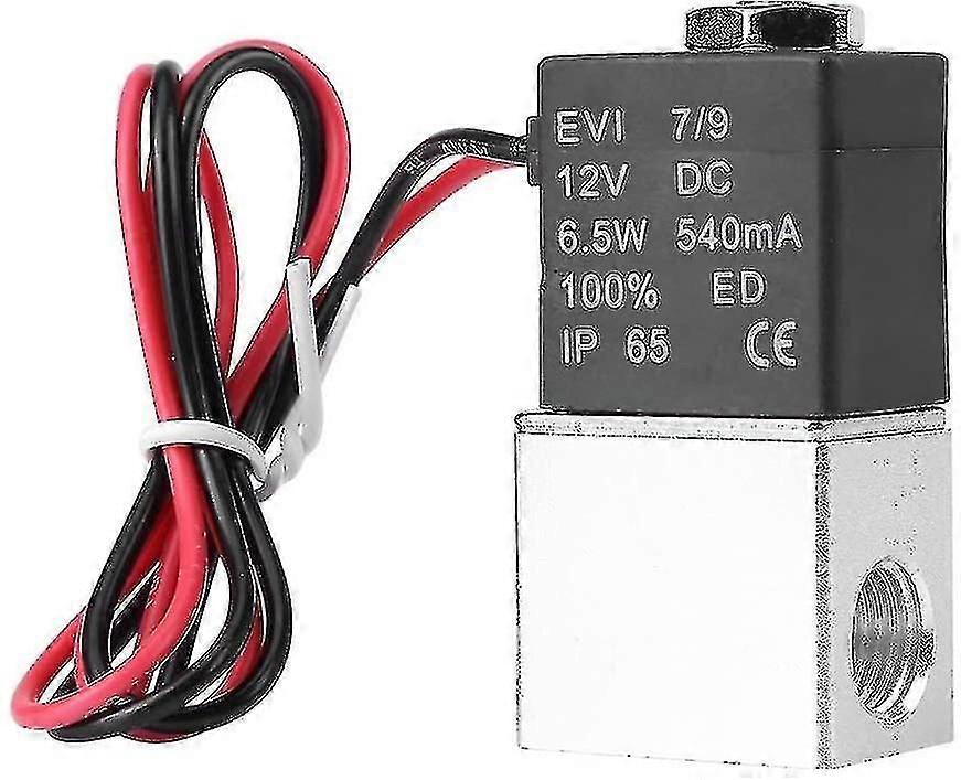 Solenoid Valve, 12v Dc 1/4 "2-way Normally Closed 1.2mpa Pneumatic ...