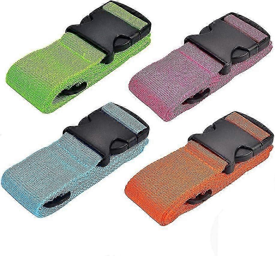 4 Pack Luggage Straps Adjustable Suitcase Belts Travel Packing Belt ...