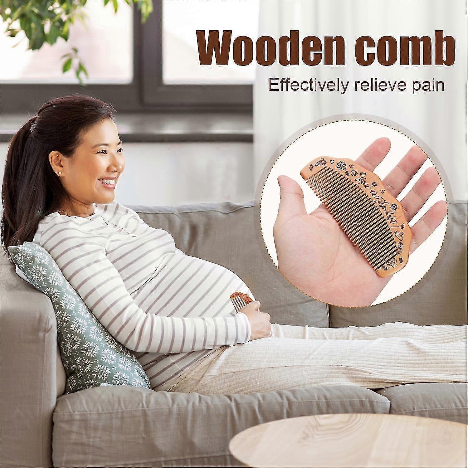 Birthing Comb with Affirmation Gifts for Labor and Delivery - Wooden ...