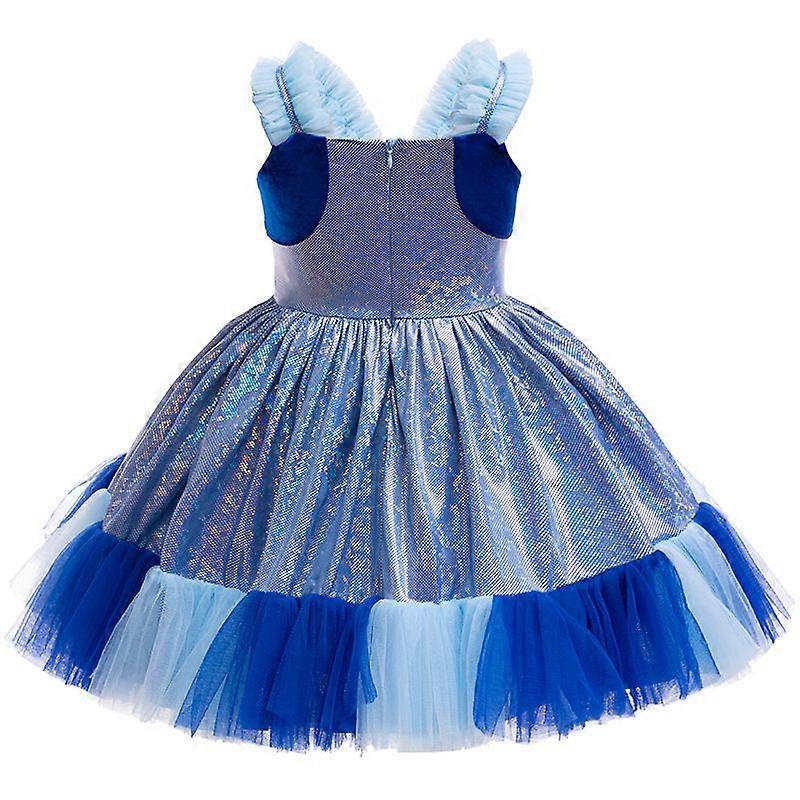 Bluey Cartoon Print Princess Dress Kids Tutu Party Gown Girls Formal ...