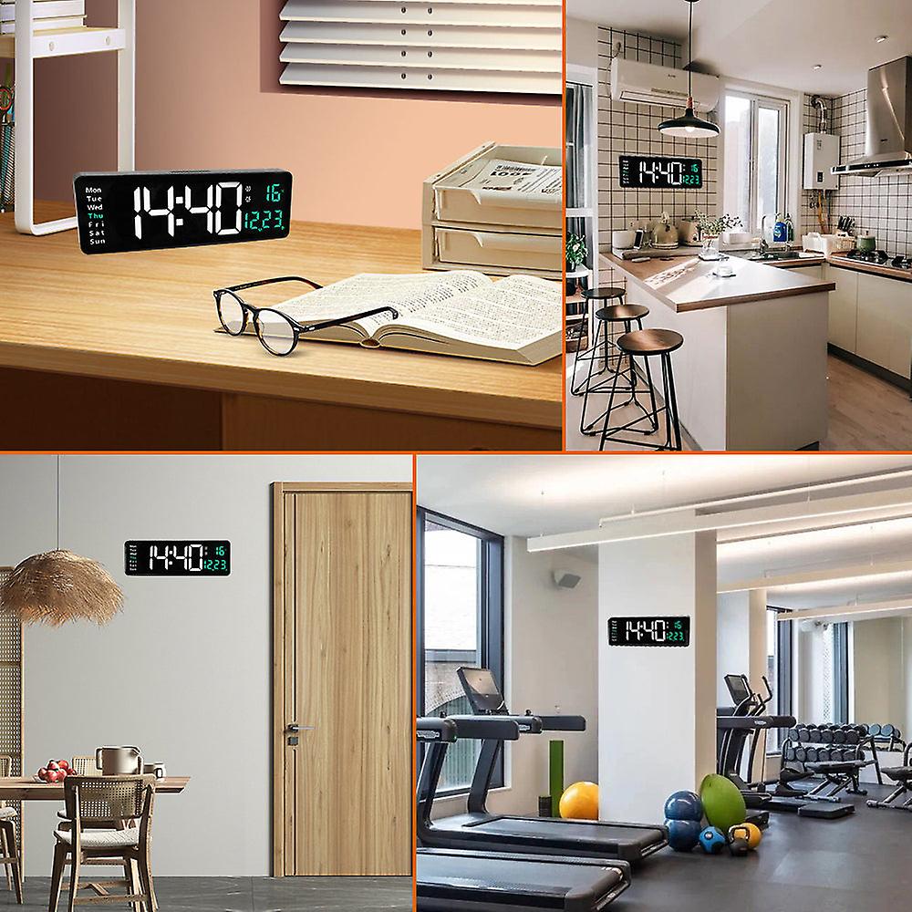 Electronic Temperature Date Week Display Memory Alarms Clocks Remote ...