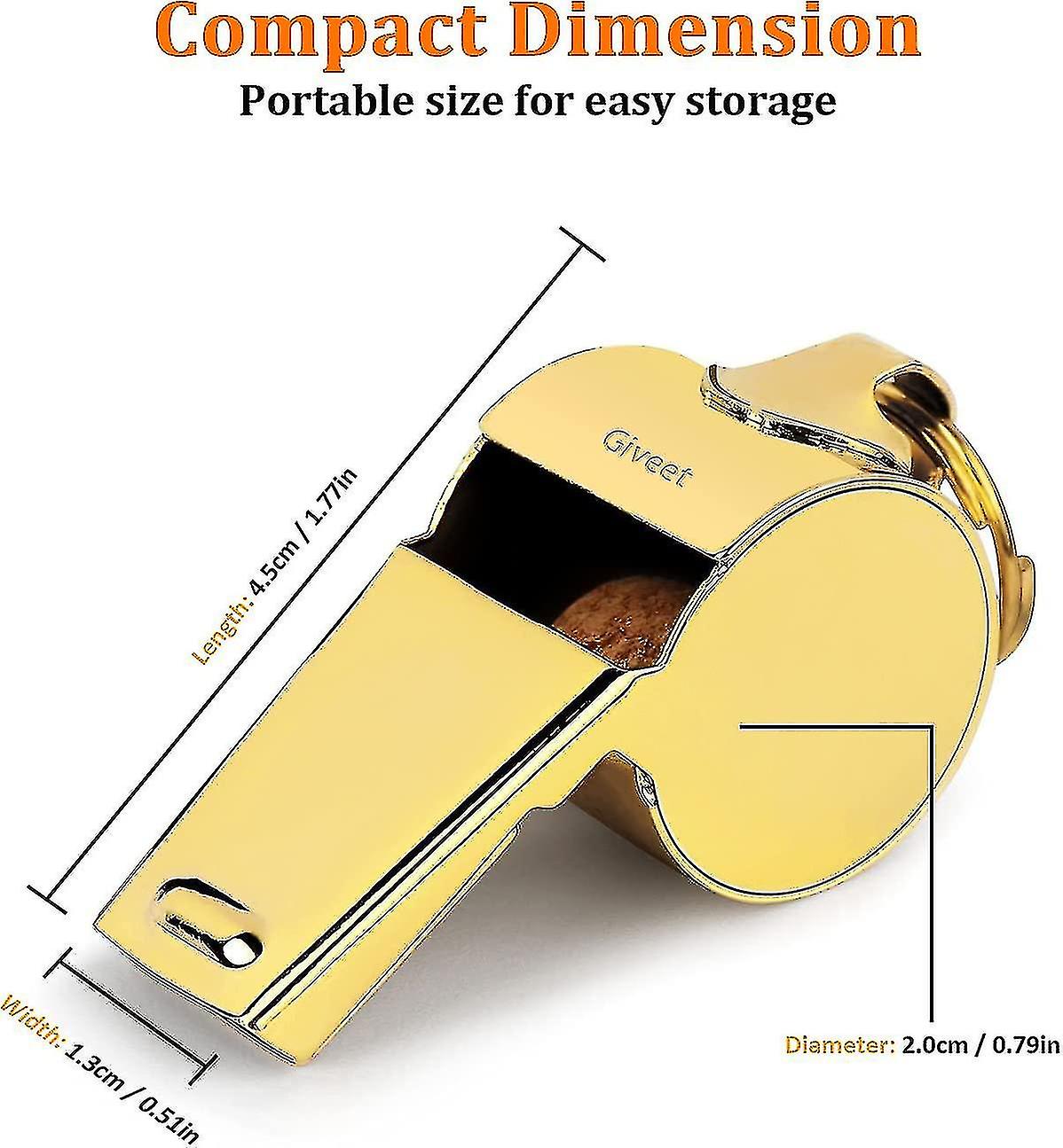 Metal Whistle With Lanyard, Stainless Steel And Durable, Extra Loud ...