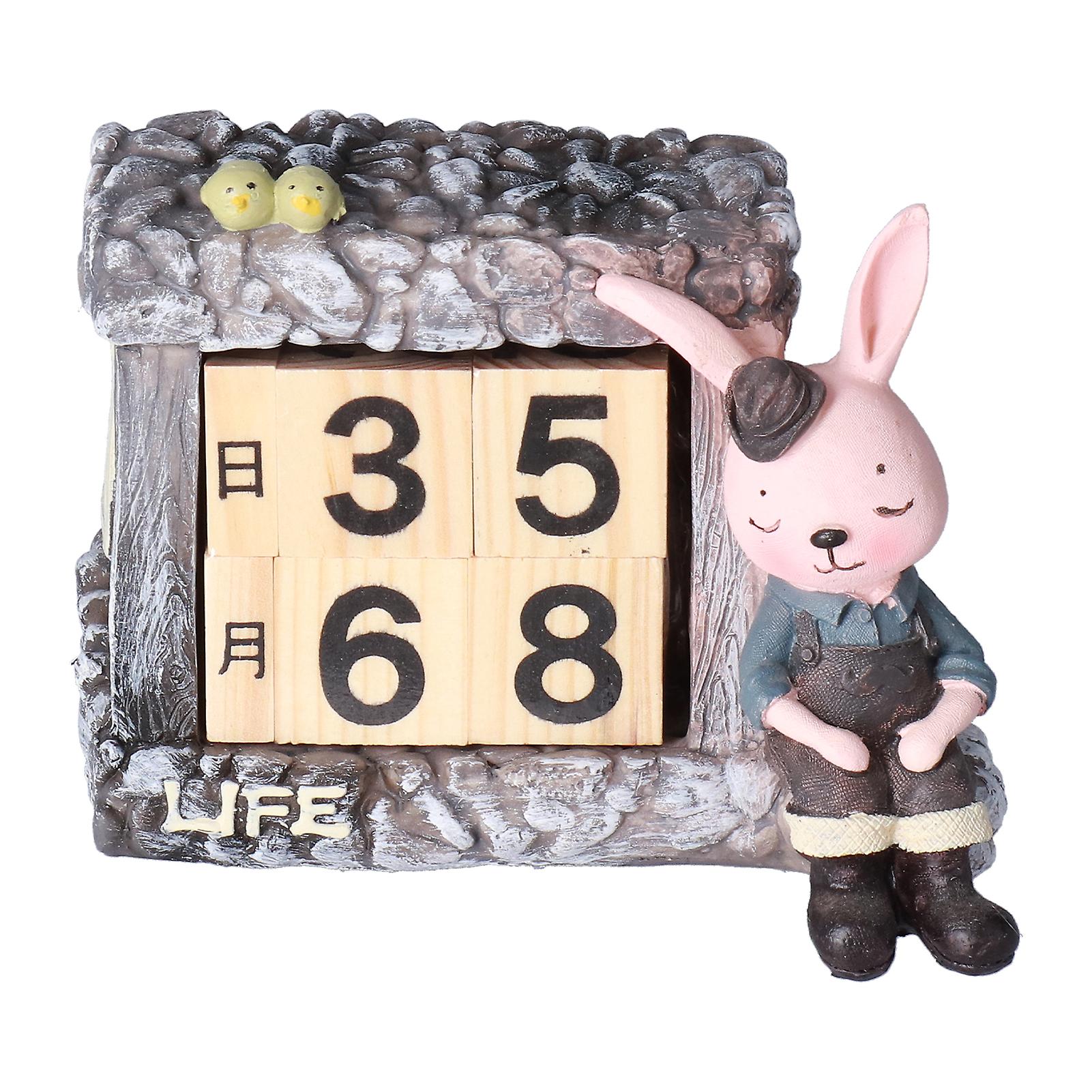 Rabbits Cabin Decoration,Innovative Rabbits Cabin Calendar Wooden House ...