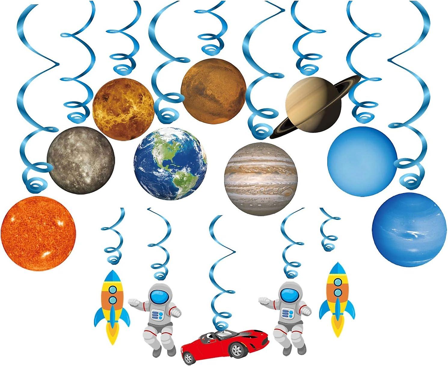 Solar System Hanging Swirl Decorations (14pack), Planets Serpentine ...