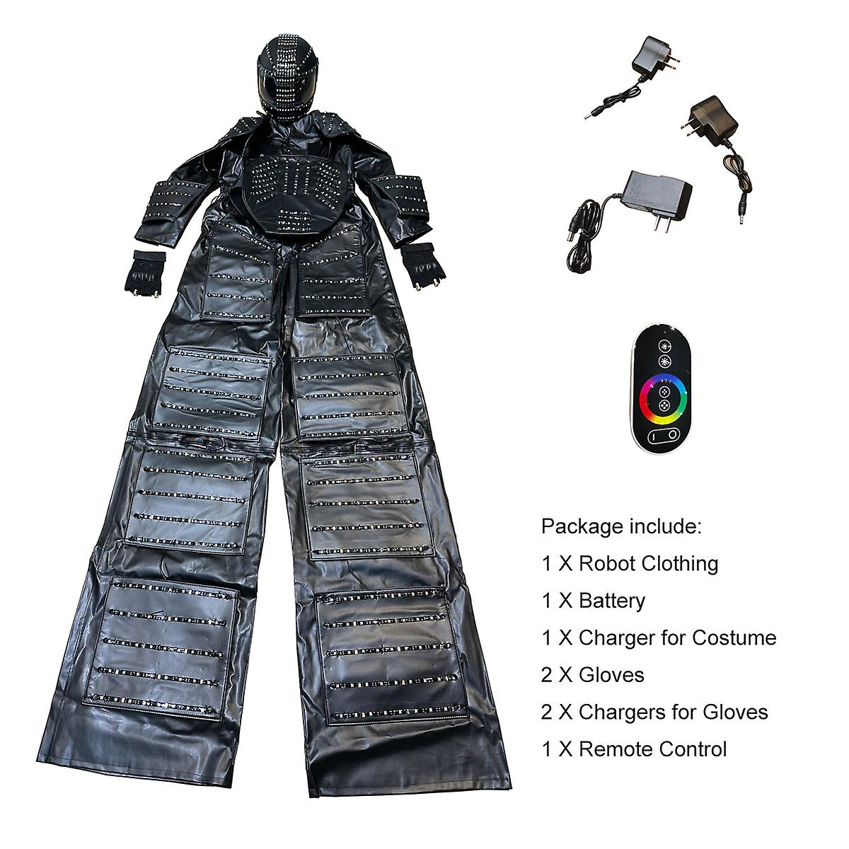LED Robot Clothing Costume Suit Illuminated Dance Remote Control 7 ...